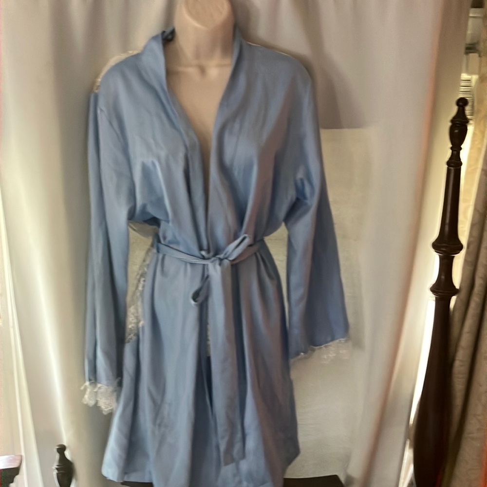 Frederick’s Of Hollywood Robe, Light Blue, Size Mediu… - Gem